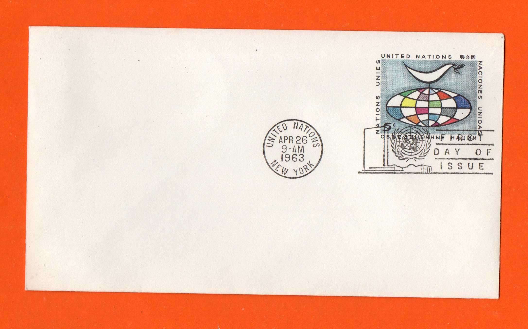 Pre-Printed Envelope - FDI - 26th April 1963 - `United Nations - New ...